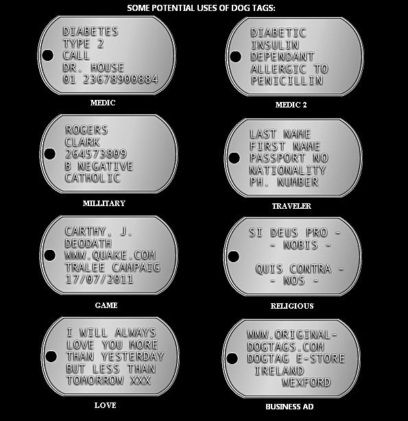 MILITARY DOG TAGS Army DogTags Shiny 2 X CHAINS 26 4 5 PERSONALISED 